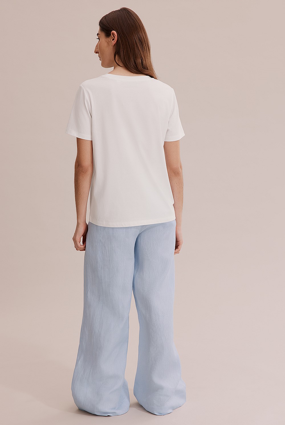 Antique White Cotton Basic T-Shirt - T-Shirts & Tops | Country Road