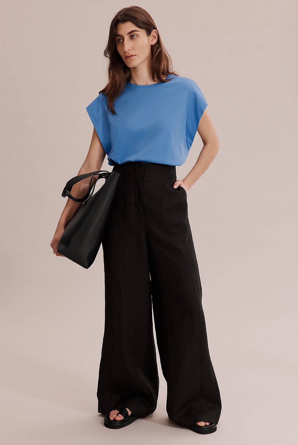 Cornflower Blue Mercerised Extended T-Shirt - T-Shirts & Tops | Country ...