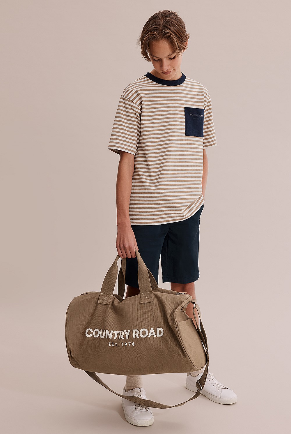 Teen Recycled Cotton Oversized Stripe T-Shirt - T-Shirts | Country Road