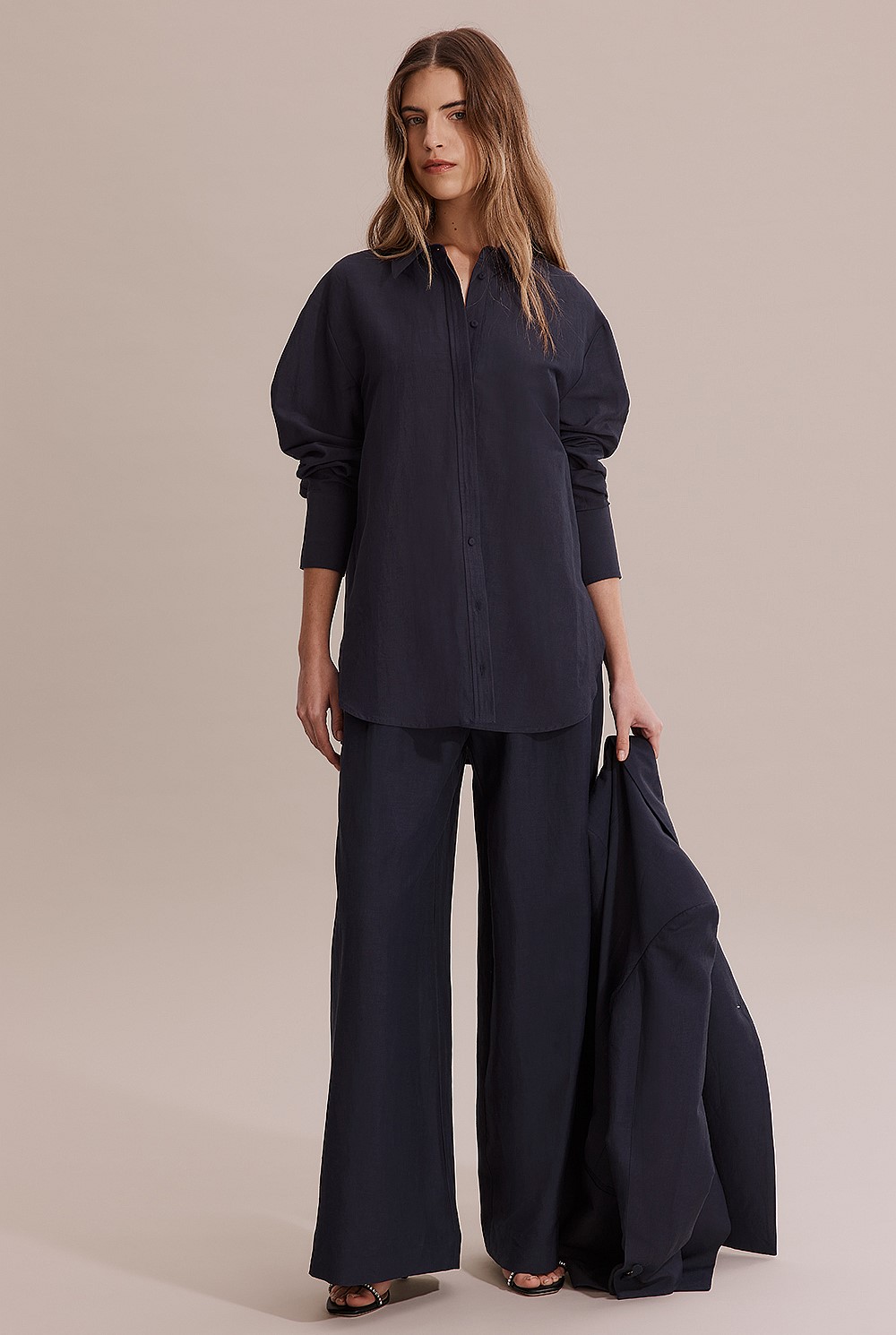 Midnight Blue Relaxed Tailored Shirt - Shirts | Country Road