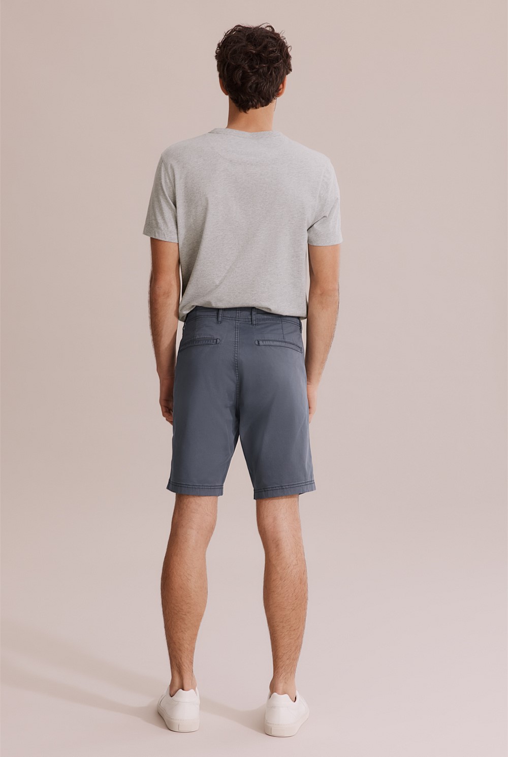 Navy Cotton Garment Dyed Chino Short - Shorts | Country Road