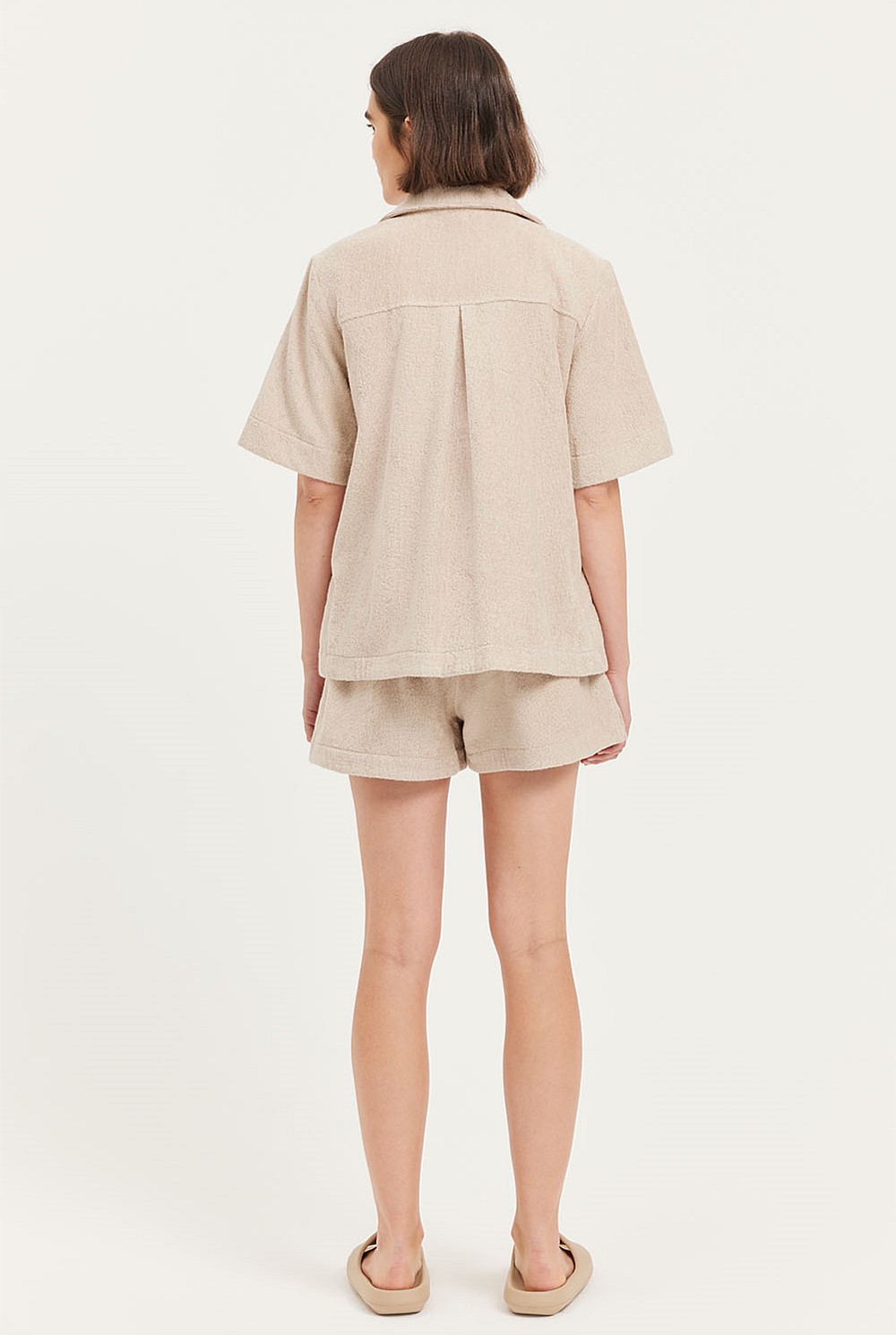 Sand Cotton Terry Shirt - Natural Fibres | Country Road