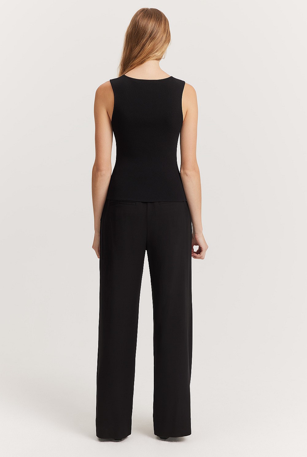 Black Square Knit Cami - Work | Country Road