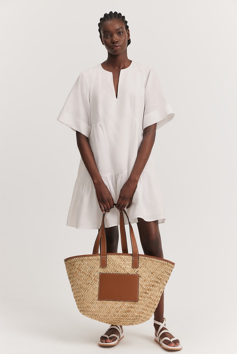 Tan Extra Large Woven Shopper - Bags | Country Road