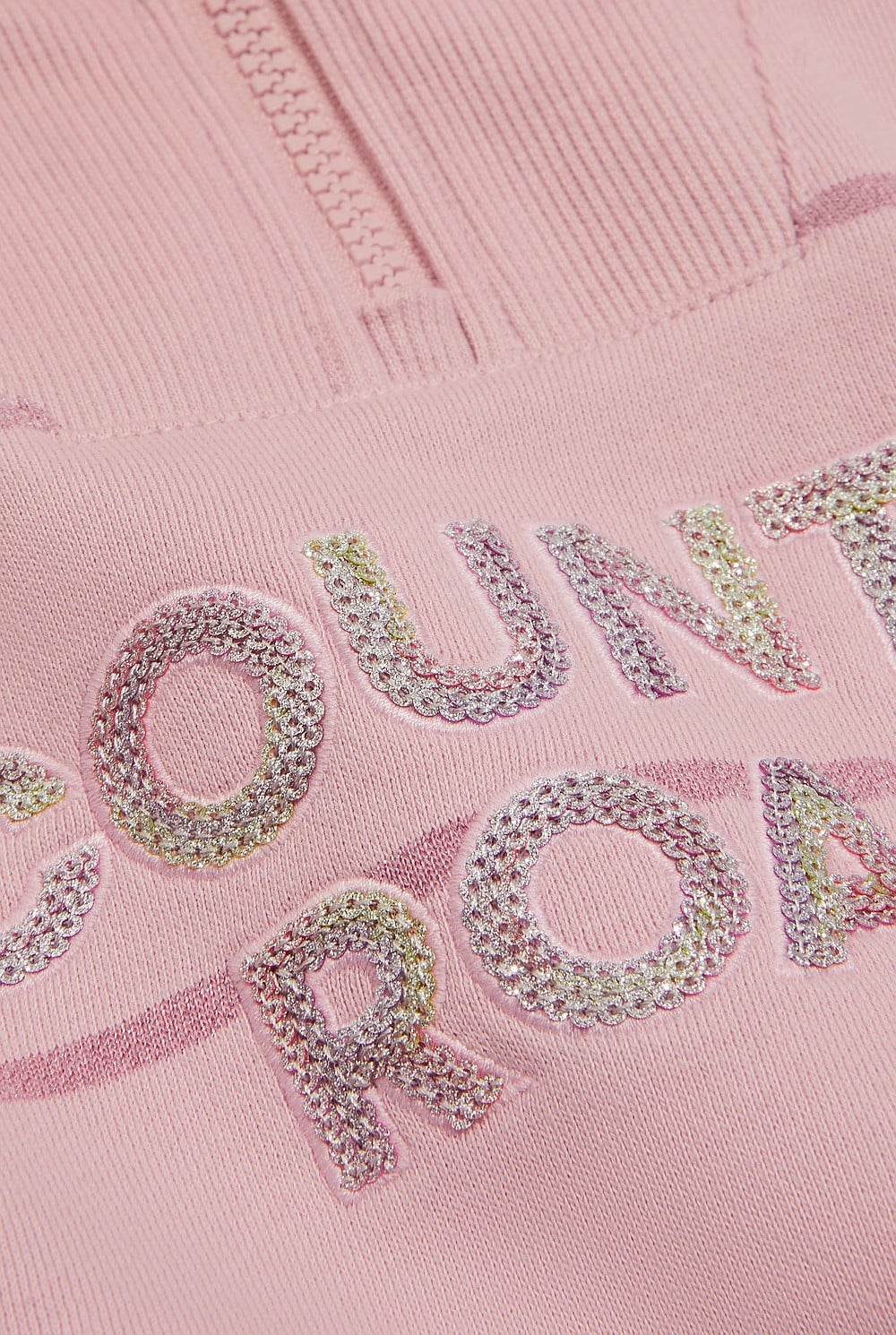 Ash Pink Cotton Logo Half Zip Sweat - Sweats | Country Road