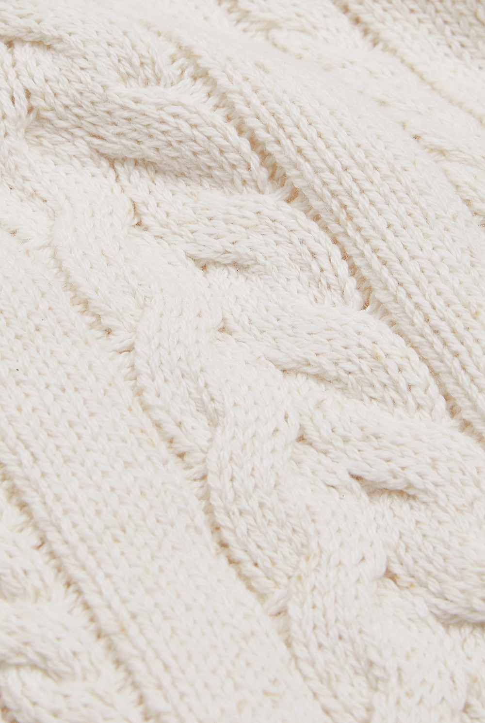 Marshmallow Cotton Cable Frill Knit - Organically Grown or Recycled ...