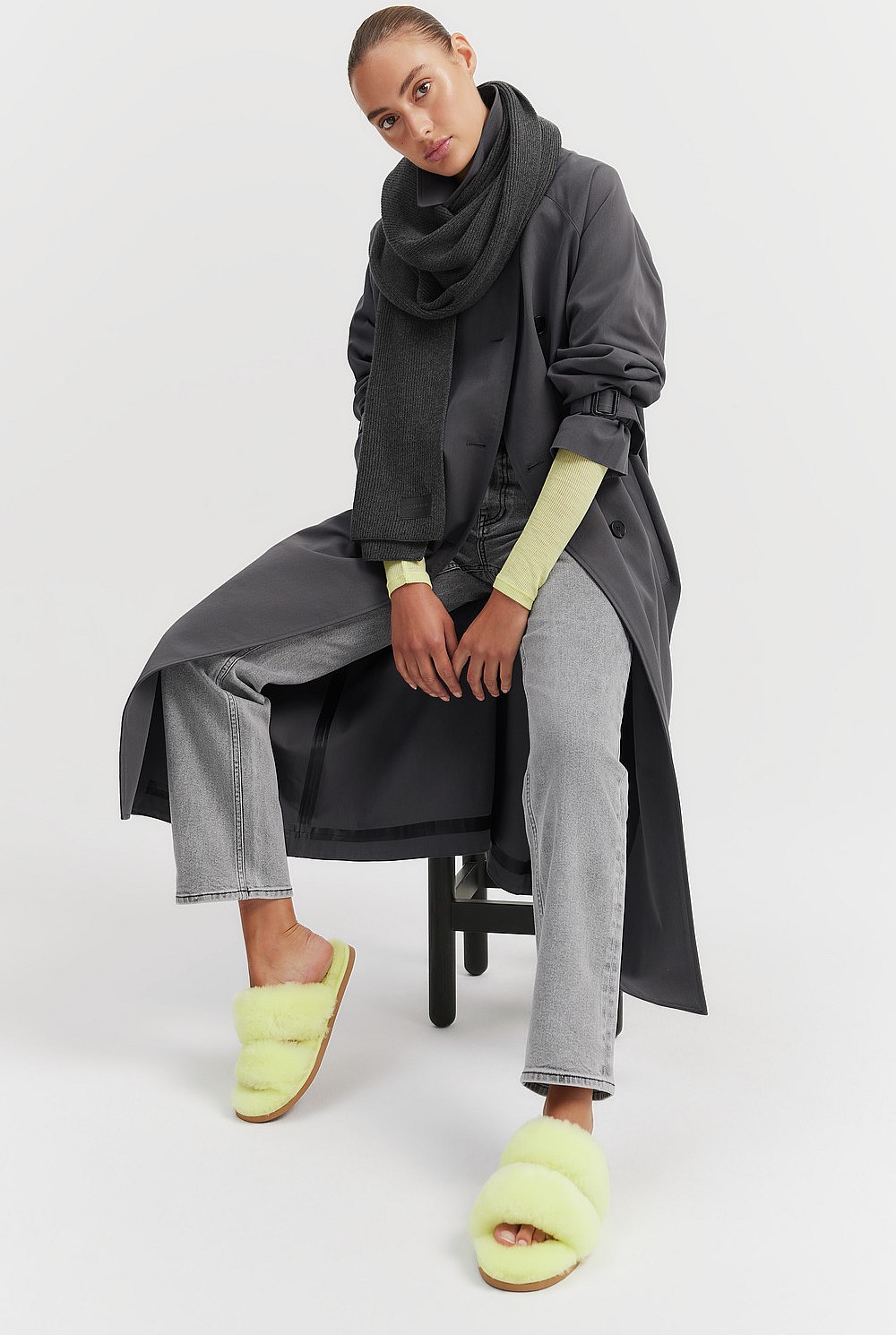 Zest Australian Made Shearling Double Slide - Flats | Country Road