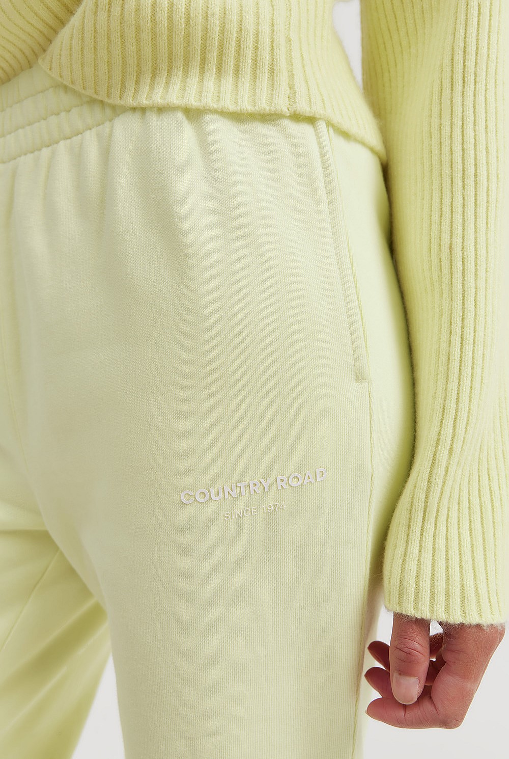 Zest Cotton Logo Sweat Pant - Pants | Country Road