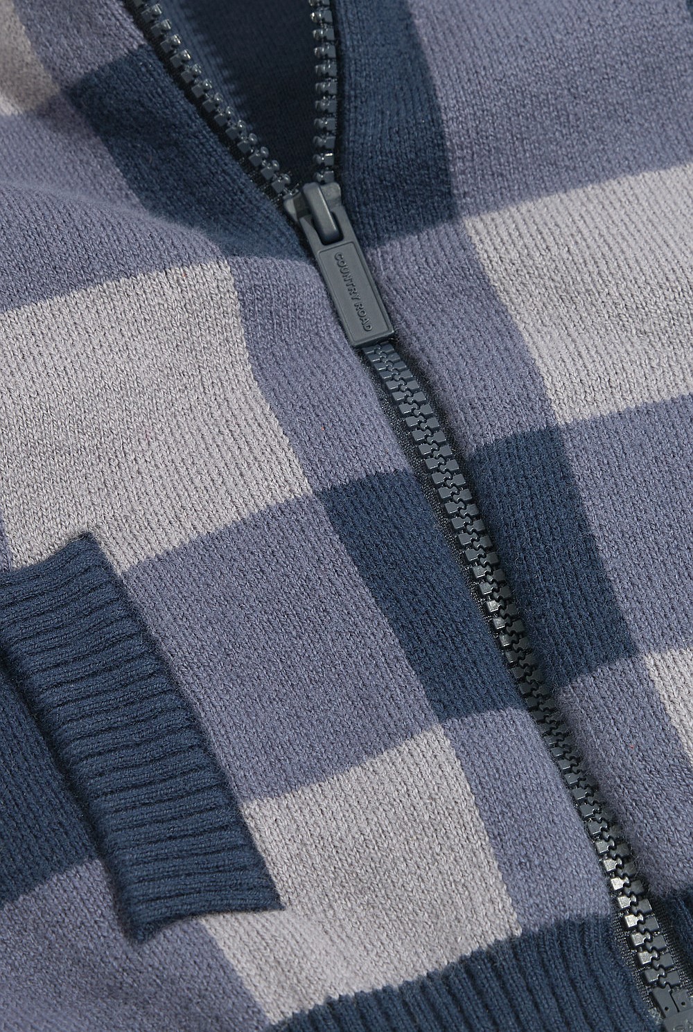 Navy Cotton Knit Check Vest - Organically Grown or Recycled | Country Road