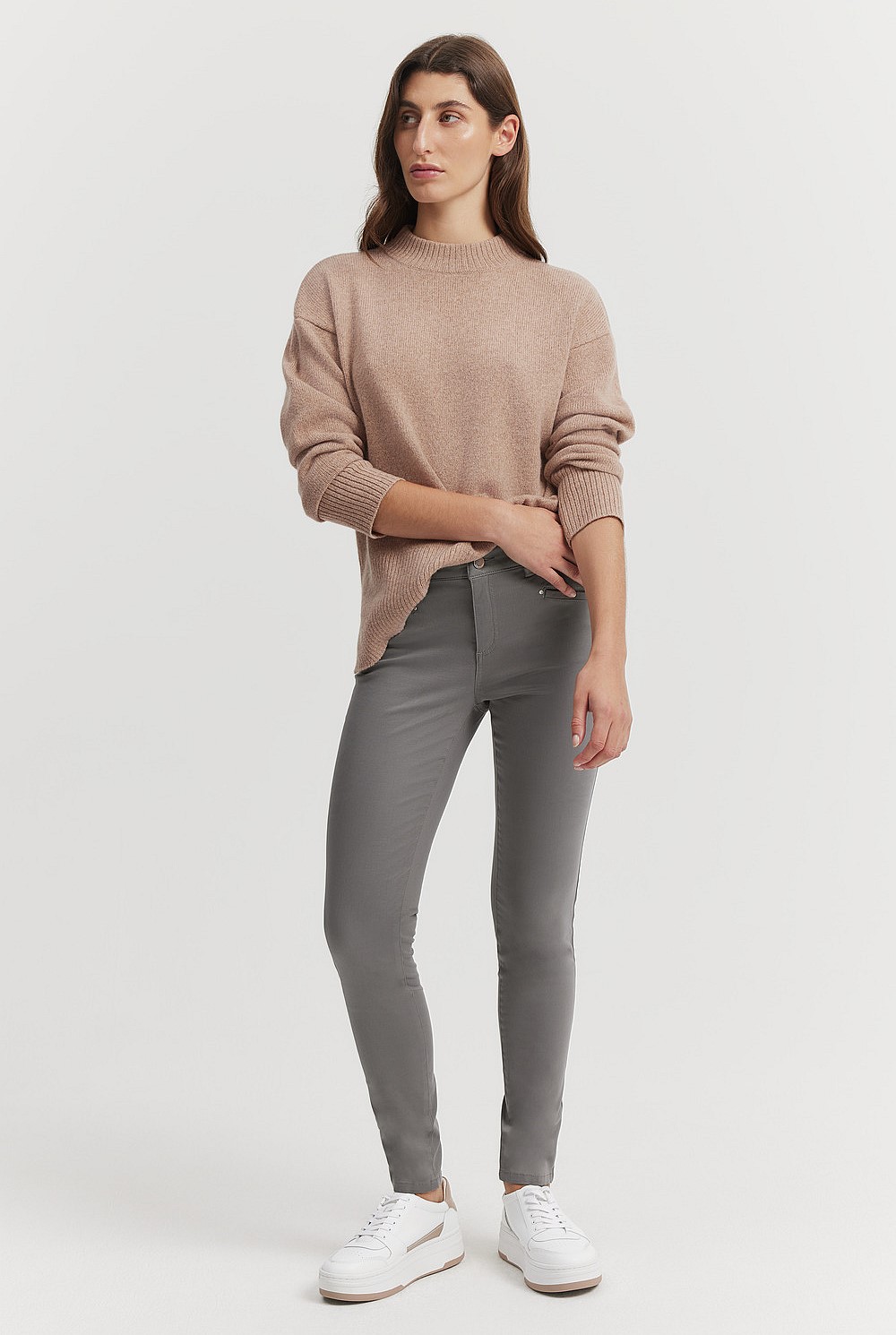 French Grey Sateen Jean - Pants | Country Road