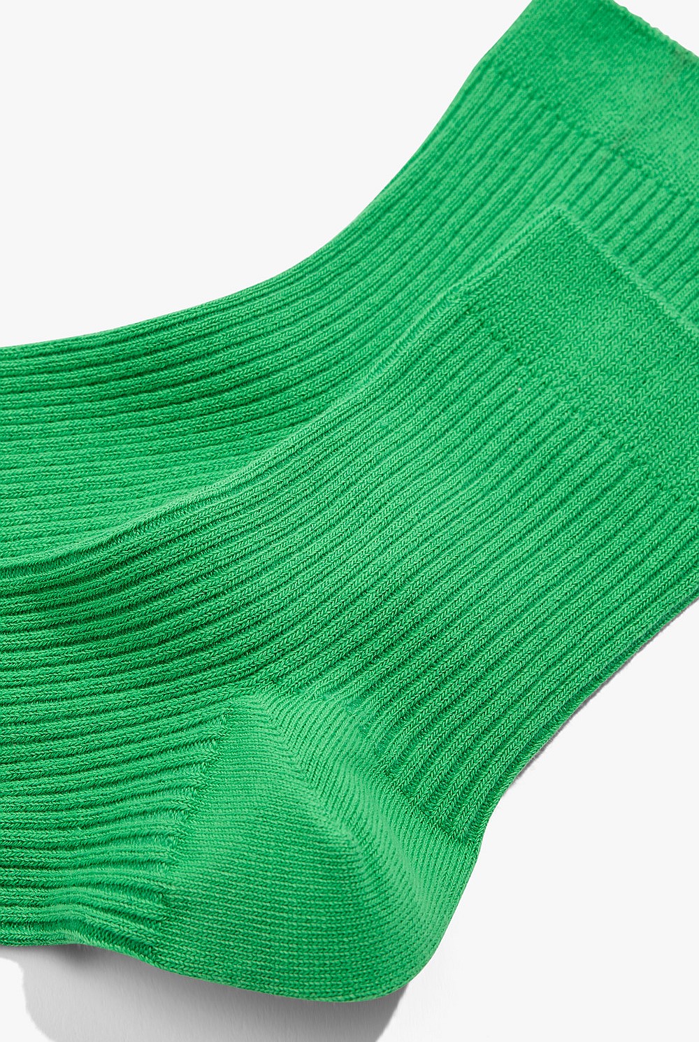 Jewel Green Cotton Blend Ribbed Quarter Crew Sock - Socks & Tights ...