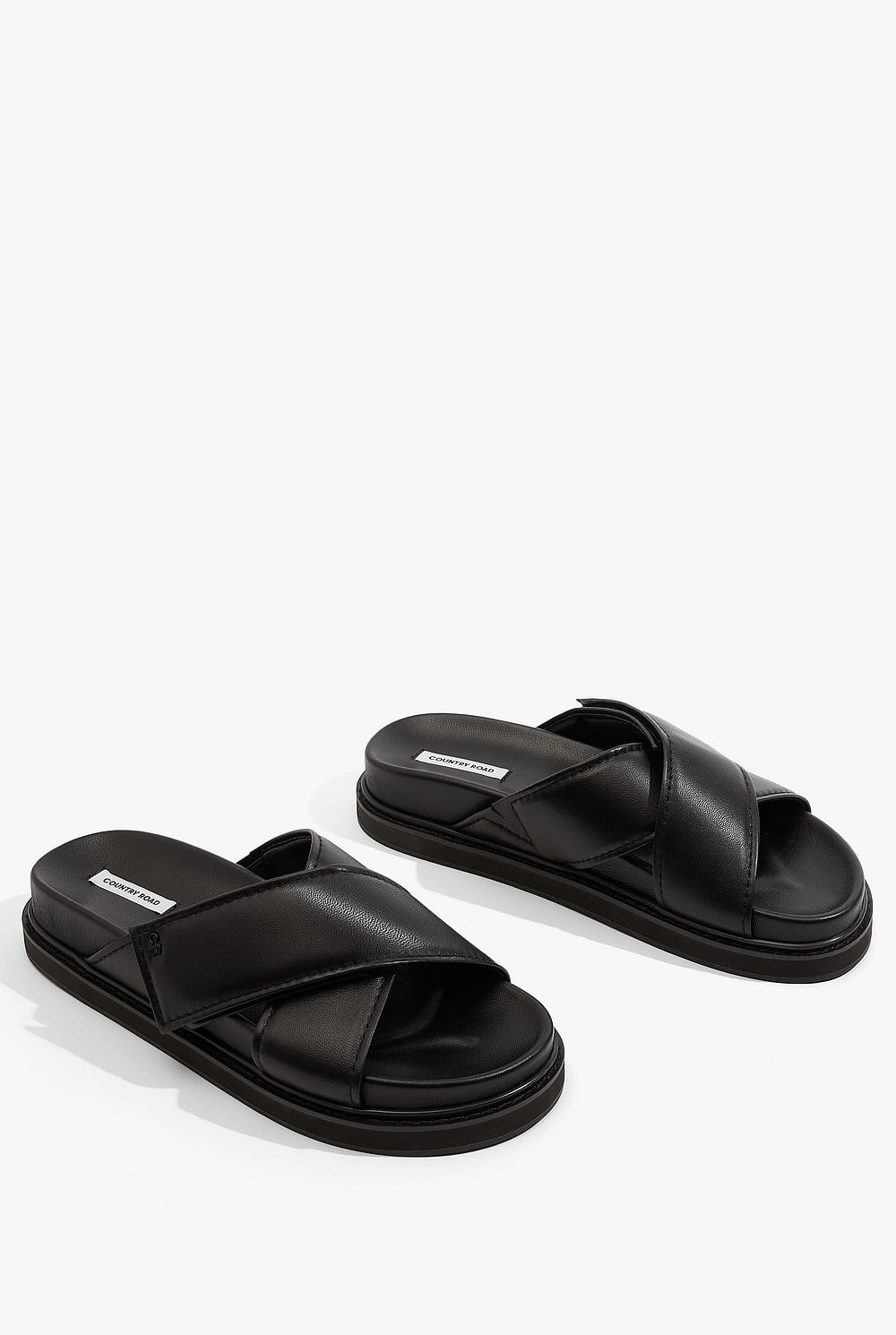 Black Harlow Slide - Sandals & Thongs | Country Road