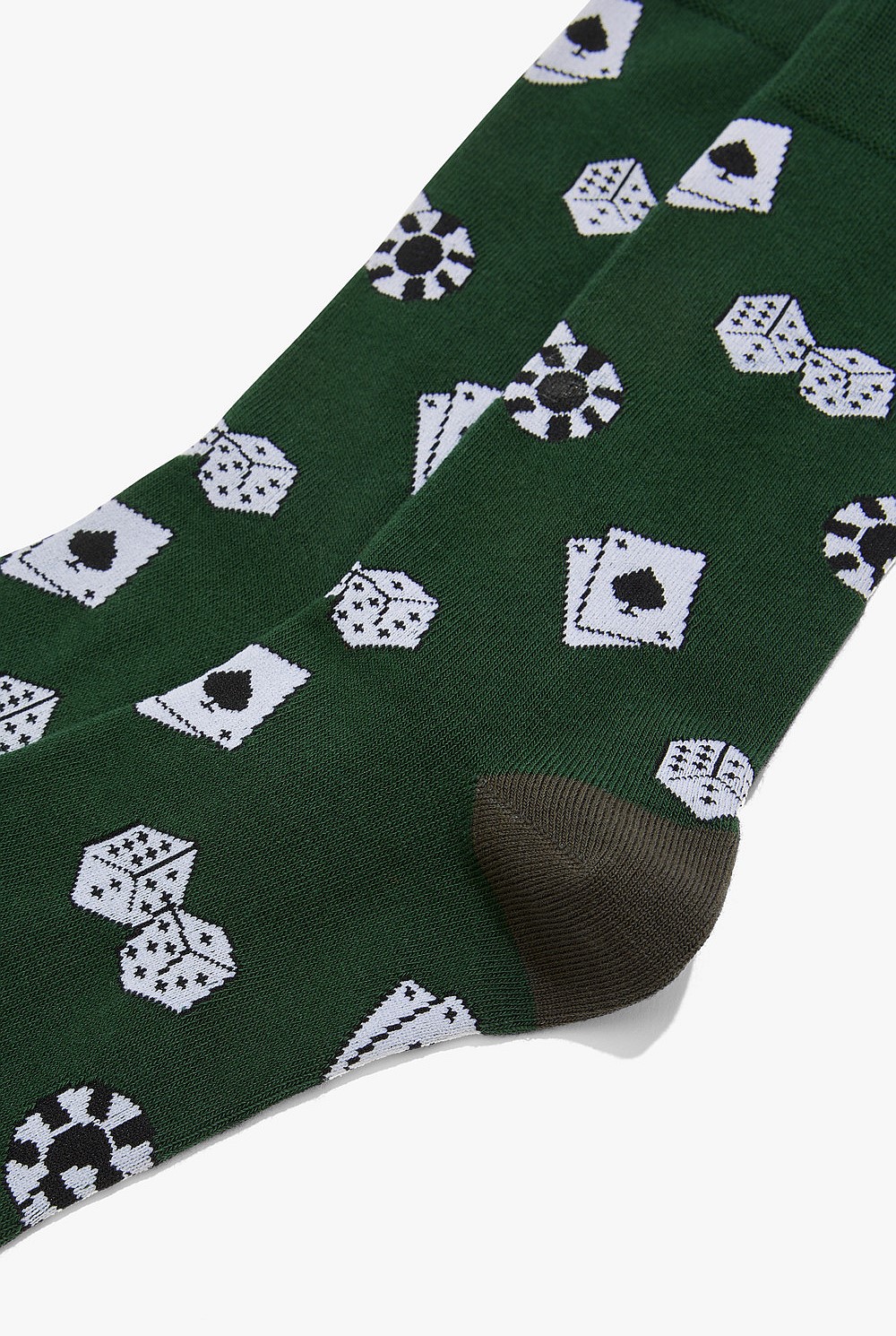 Eden Green Cotton Blend Poker Sock Pair - Socks | Country Road