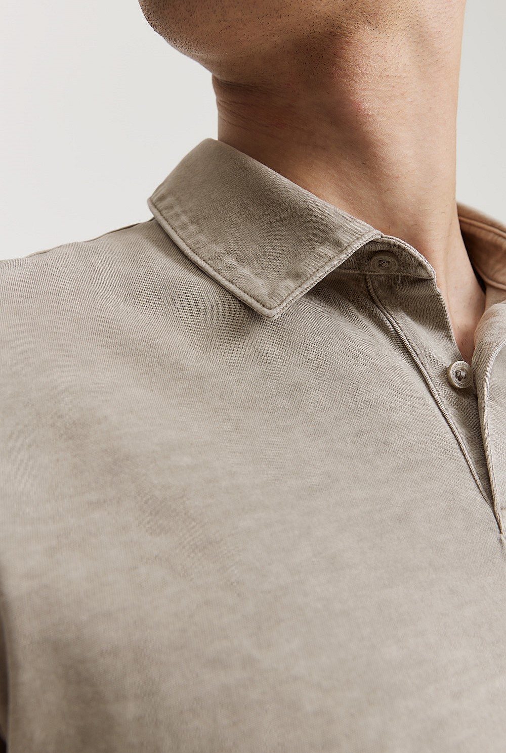 Pebble Garment Dyed Cotton Polo - T-Shirts | Country Road