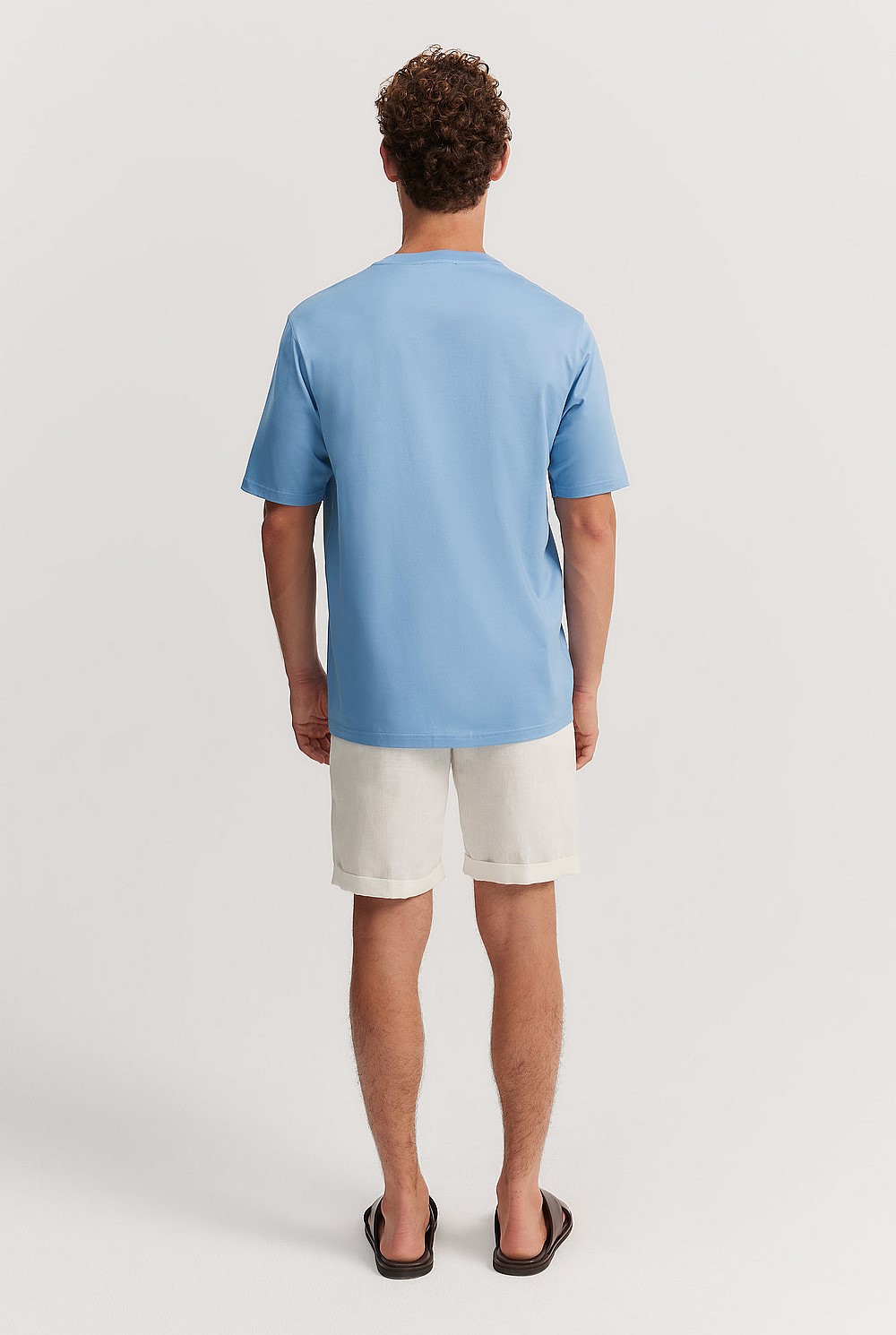 Riviera Blue Mercerised T-Shirt - Knitwear | Country Road