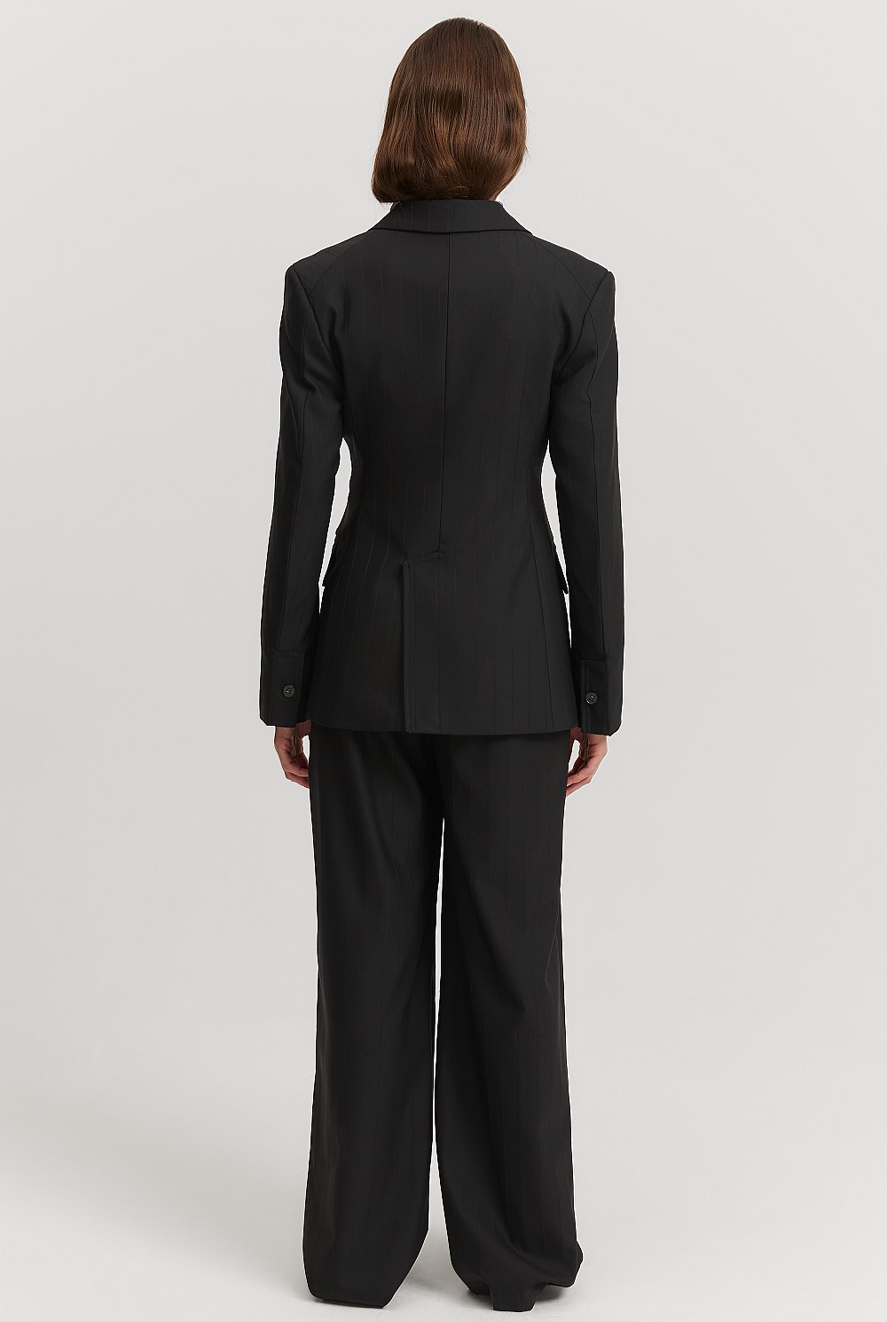 Black Self Stripe High Break Blazer - Jackets & Coats | Country Road