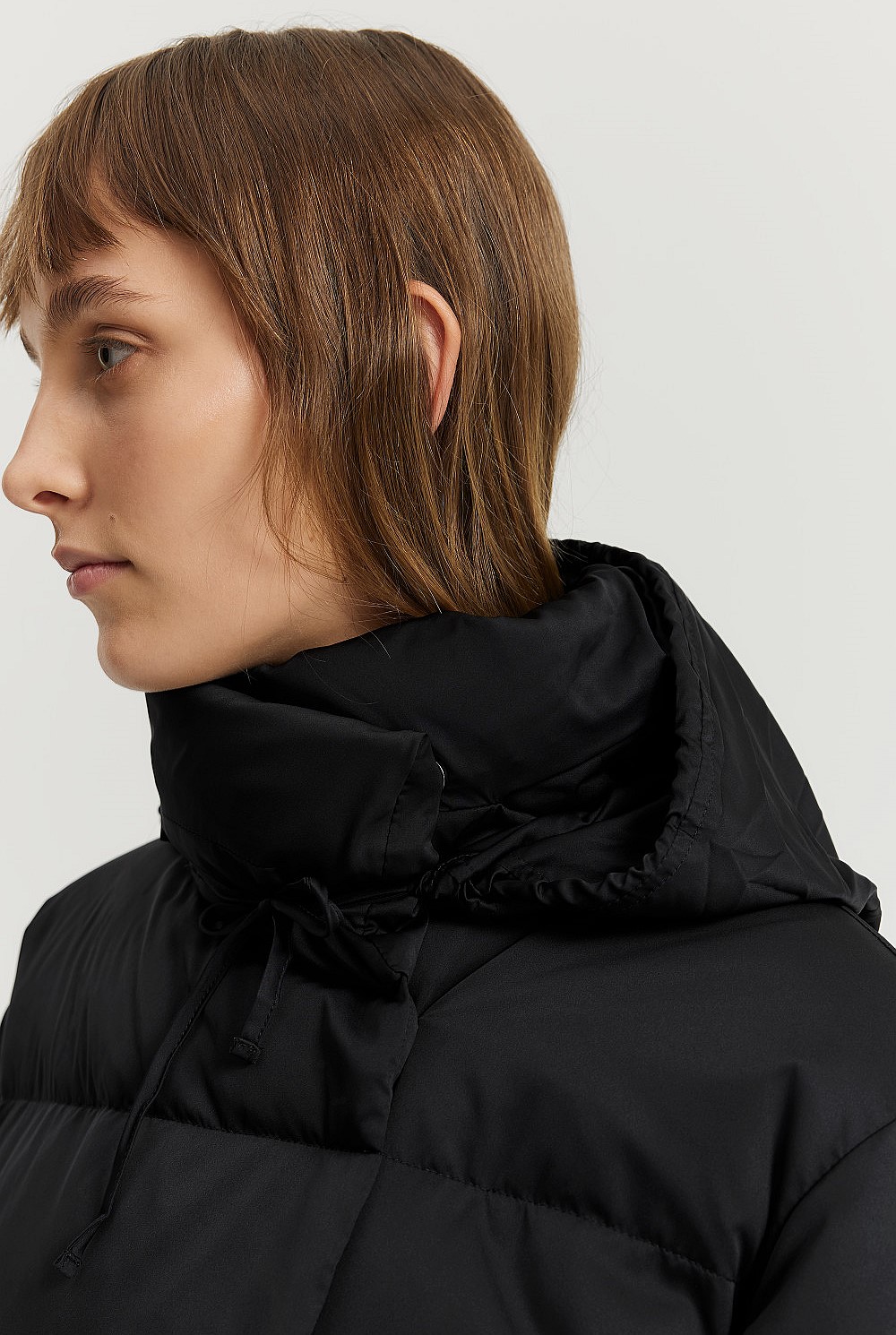 Black Polyester Relaxed Puffer Jacket - Jackets & Coats | Country Road
