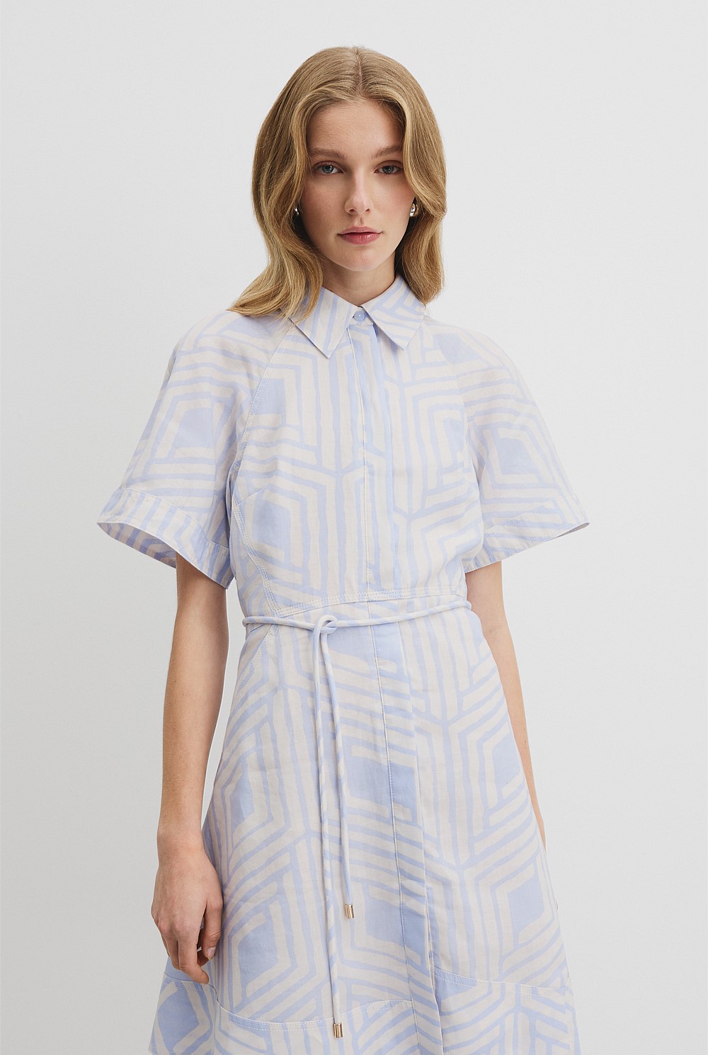 Diamond Geo Print Asymmetric Hem Mini Dress - Event | Country Road