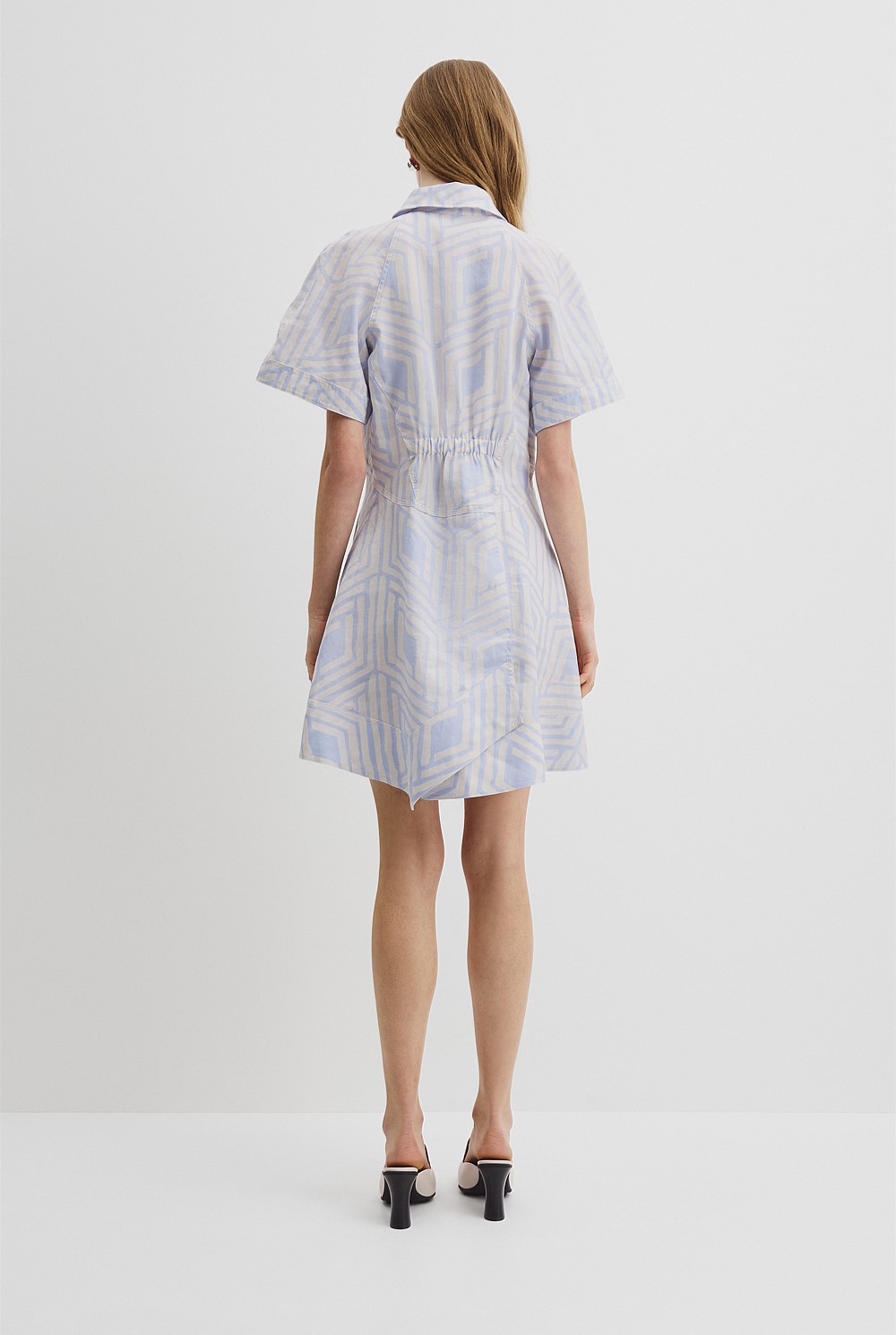 Diamond Geo Print Asymmetric Hem Mini Dress - Event | Country Road