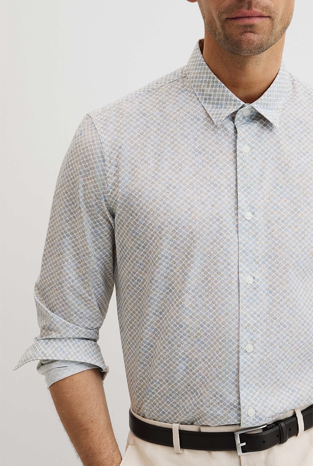 White Print Medallion Shirt - Casual Shirts | Country Road