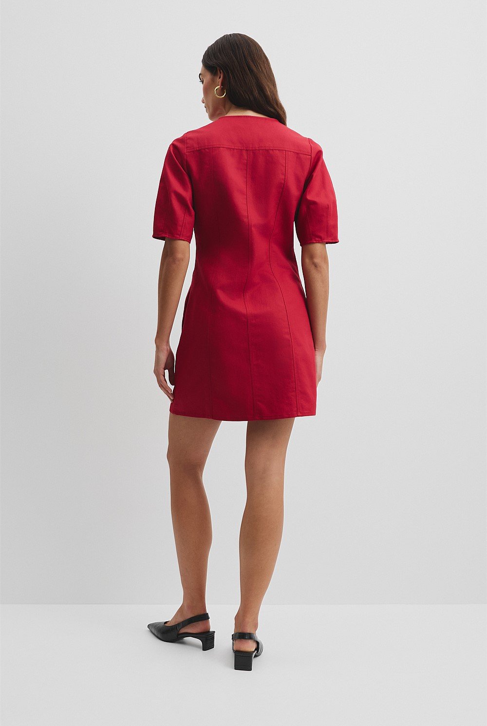 Garnet Australian Cotton Blend Panelled Mini Dress - Event | Country Road