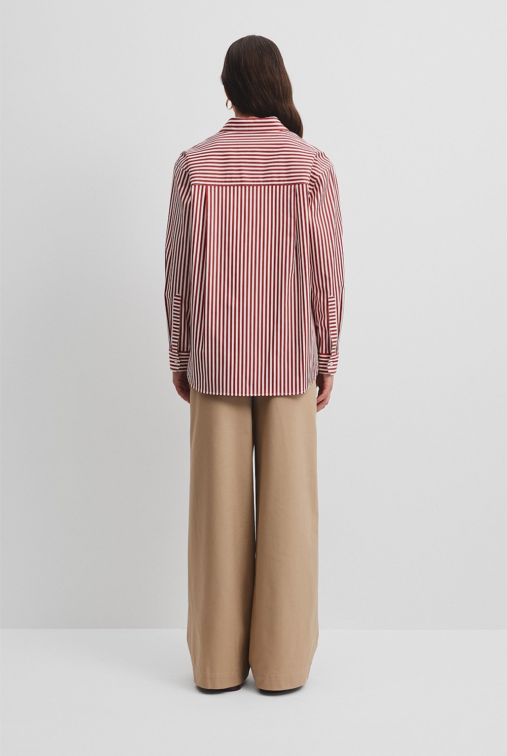 Garnet Stripe Australian Cotton Classic Stripe Shirt - Work | Country Road