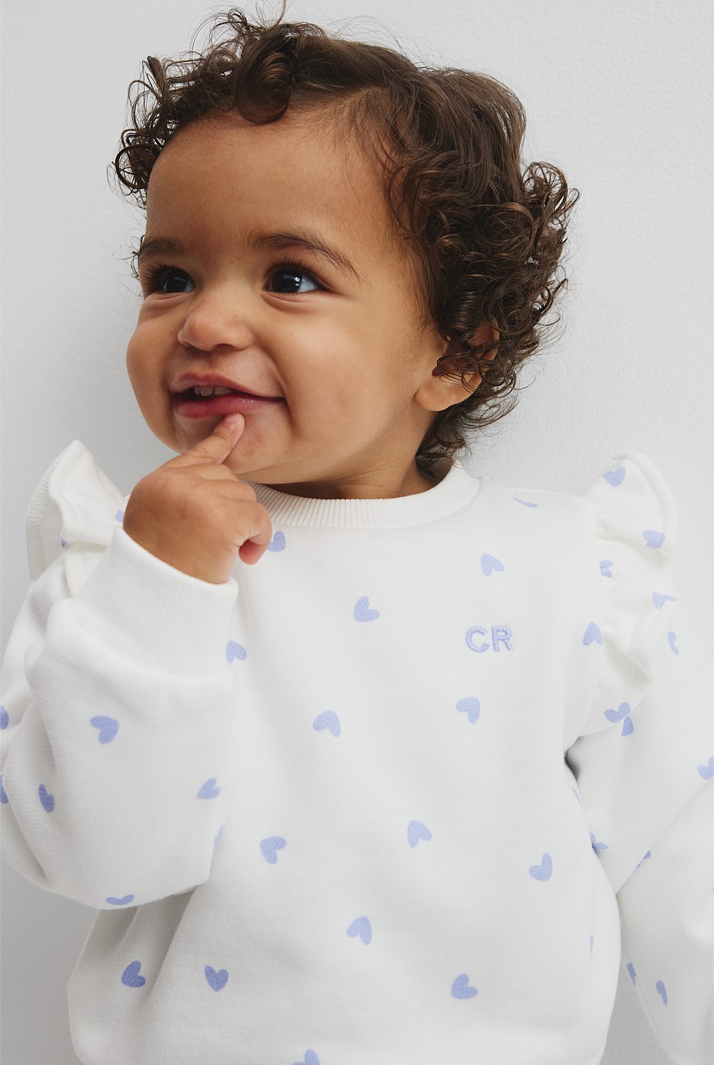 Eggshell Heart Frill Logo Sweat - Sweats | Country Road