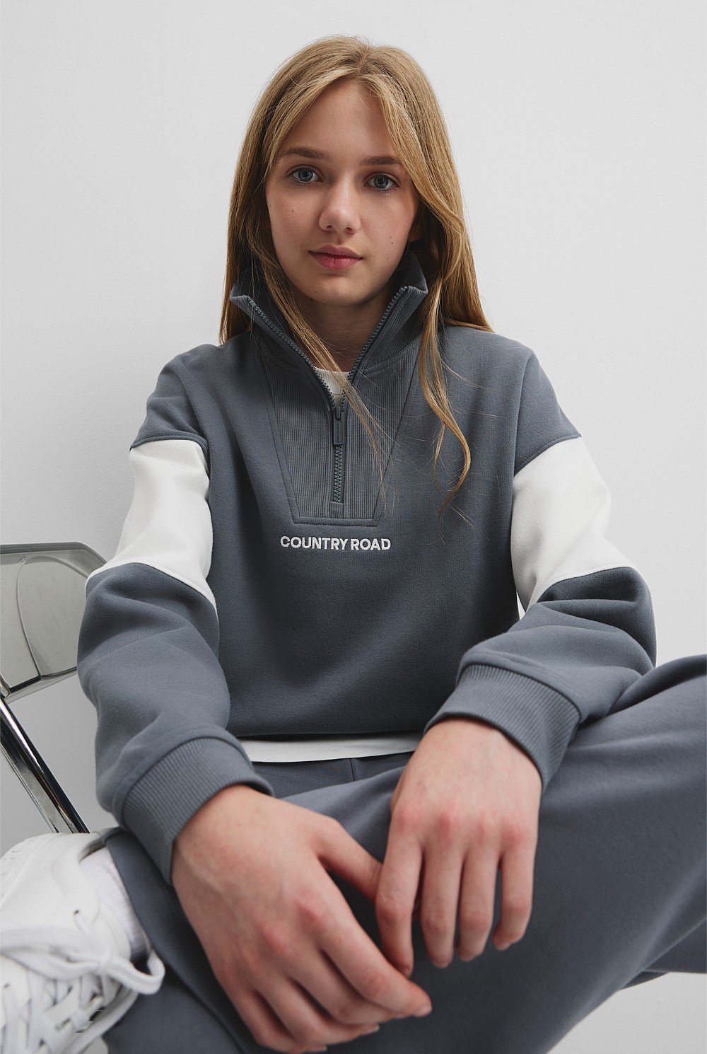 Slate Spice Logo Zip Sweat - Sweats | Country Road