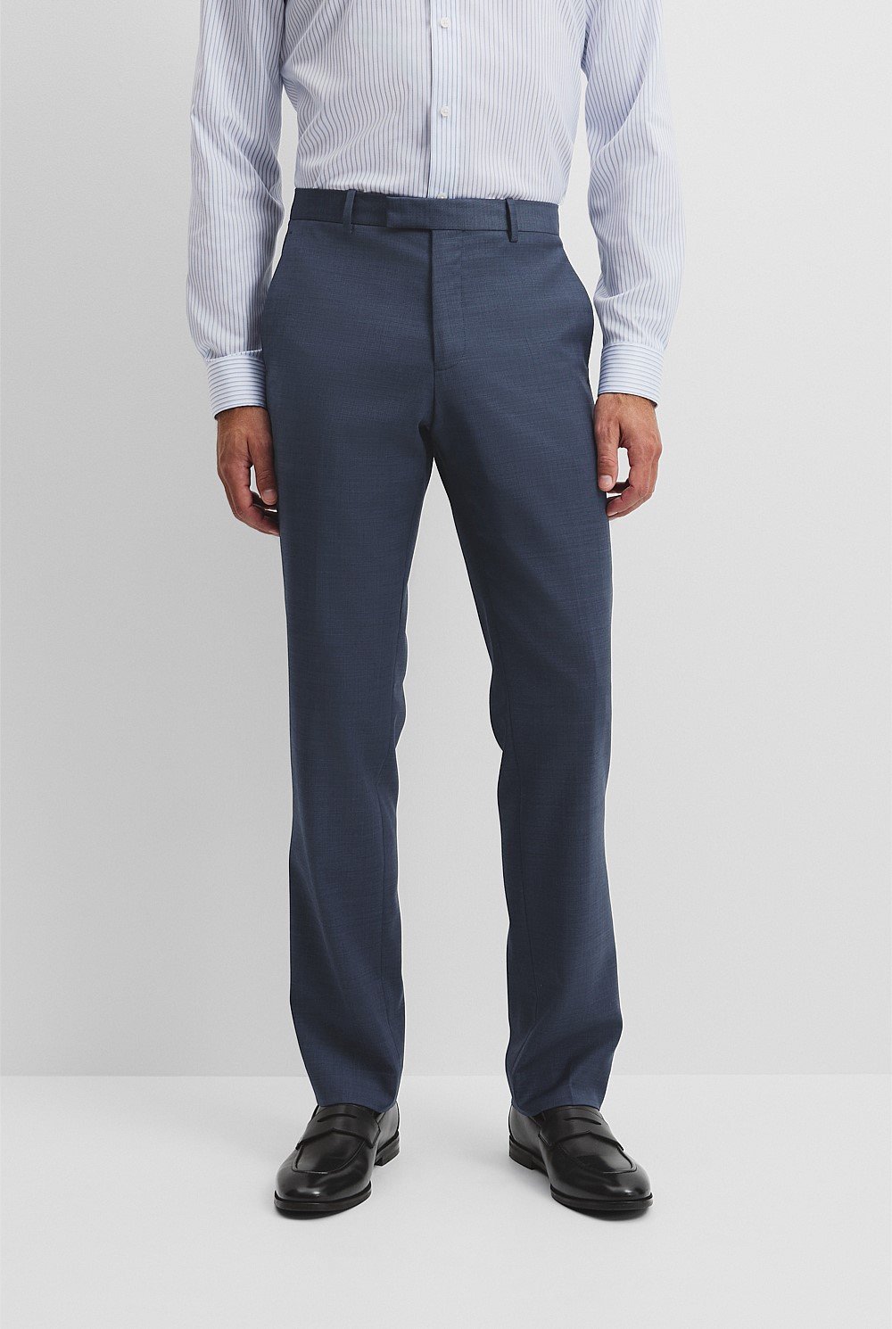 Navy Regular Wool Blend Pant - Work | Country Road