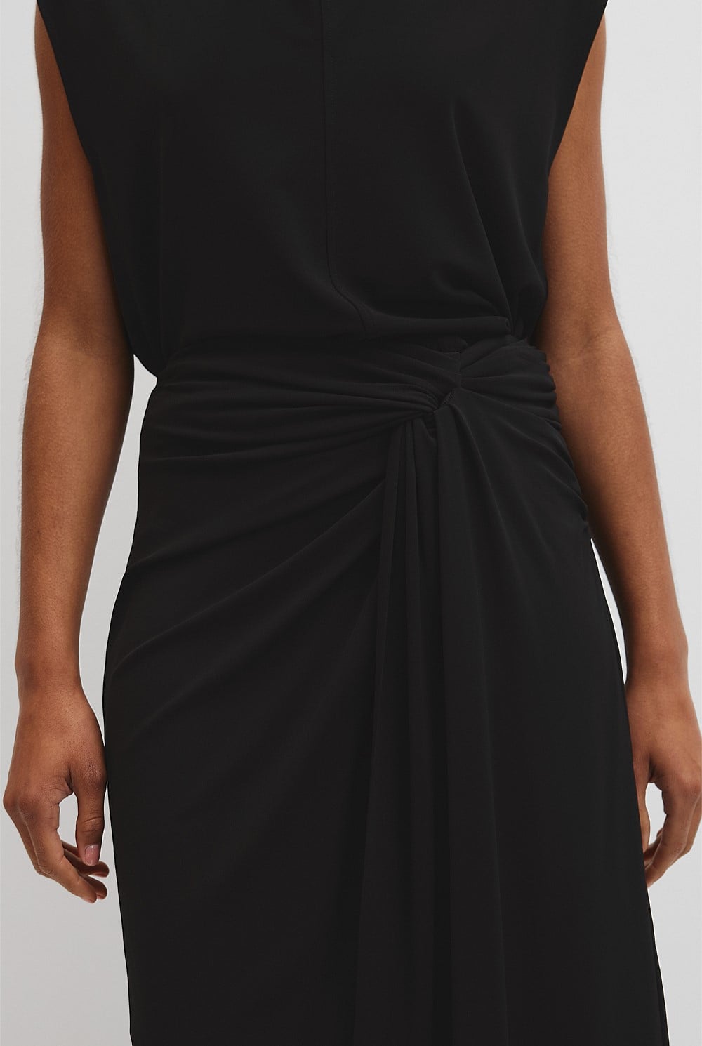 Black Twist Crepe Skirt - Work | Country Road