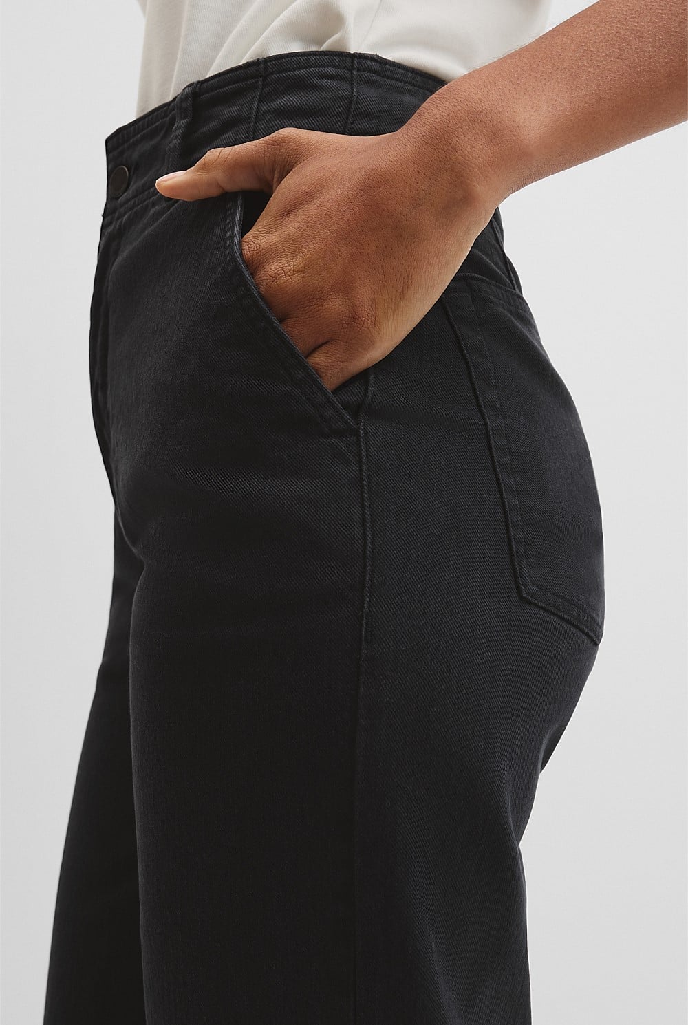 Black Refined High Rise Slim Jean - Pants | Country Road