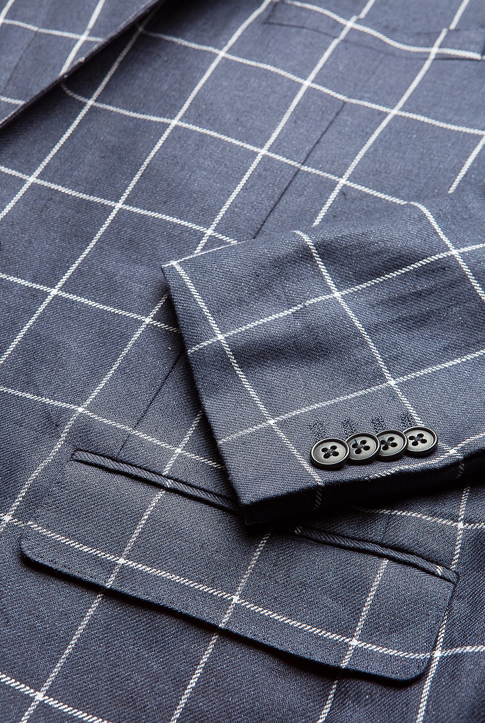 Navy Slim Windowpane Jacket - Suits & Tailoring | Country Road