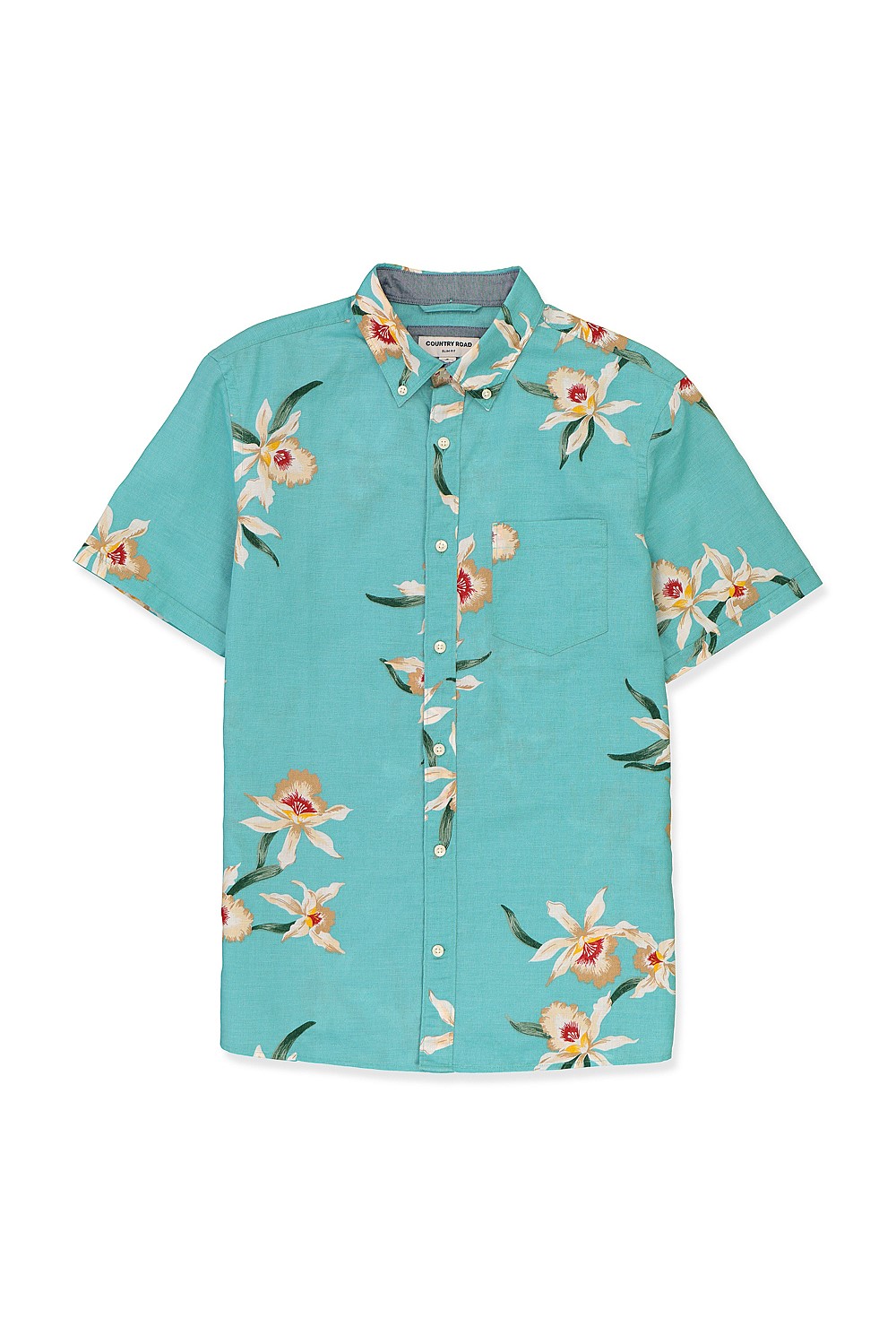 Blue Slim Lily Floral Shirt - Casual Shirts | Country Road