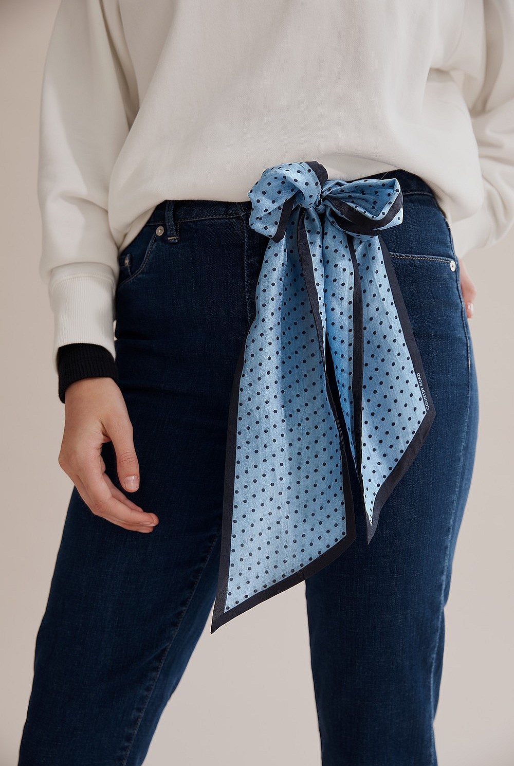 Periwinkle Blue Spot Scarf - Hats, Scarves & Gloves | Country Road