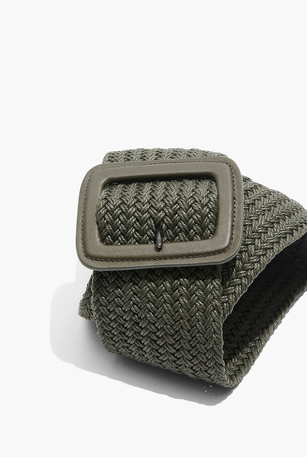 Khaki Wide Woven Belt - Belts | Country Road