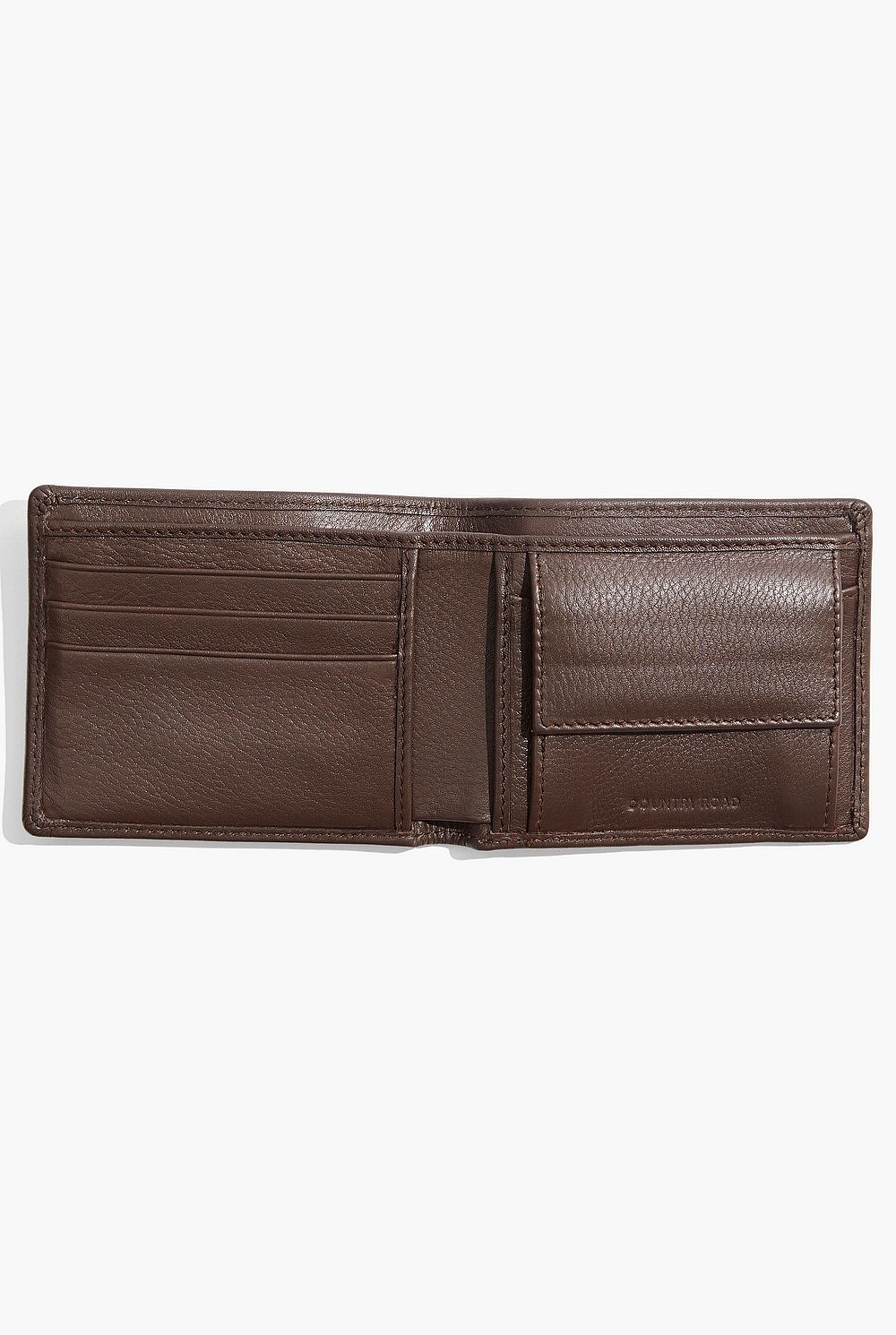 Chocolate Leather Billfold Coin Wallet - Wallets & Leather Goods ...