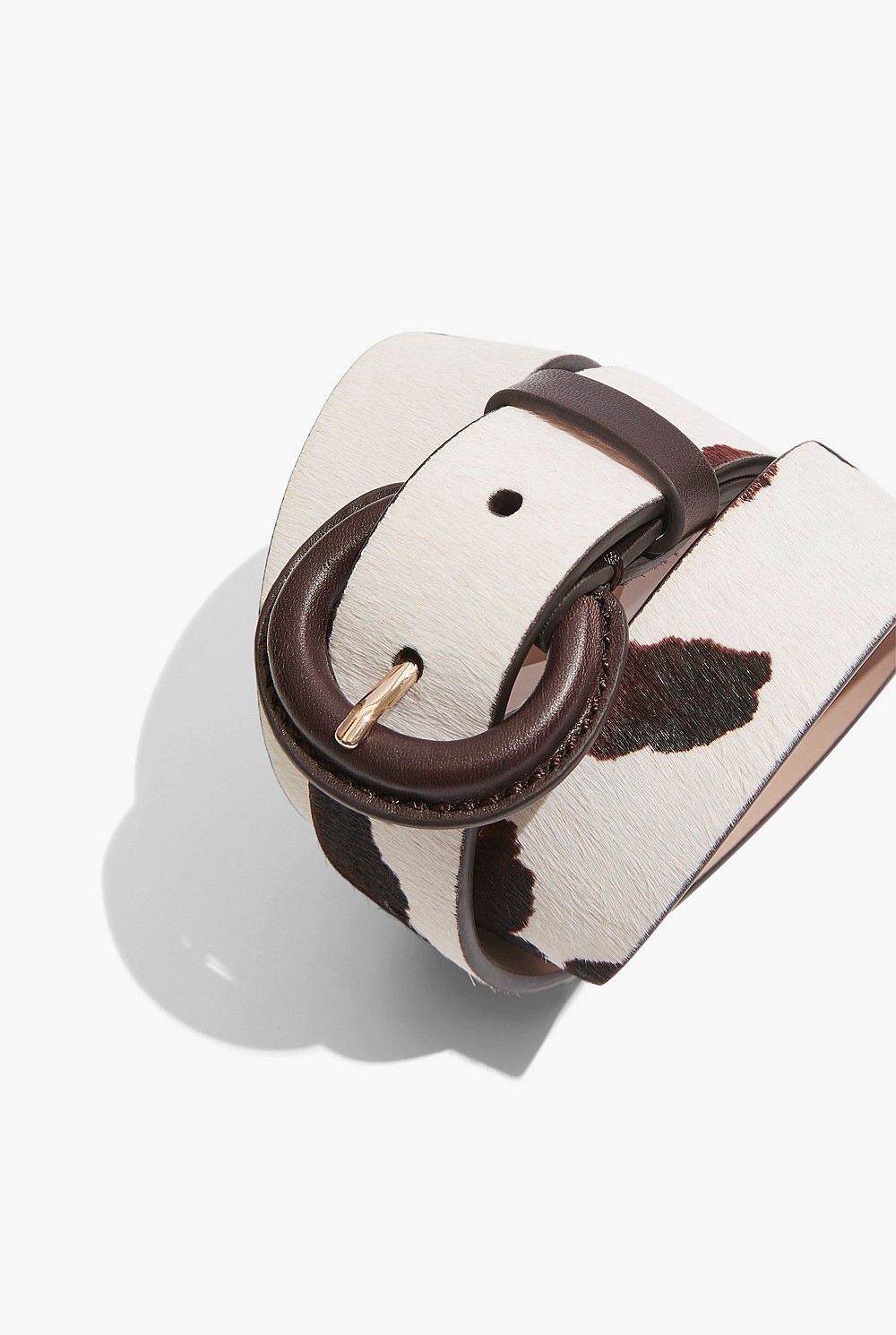 Black Multi Cow Print Belt - Belts | Country Road