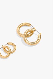 Gold Hoop Earring Pack of 2 - Earrings | Country Road
