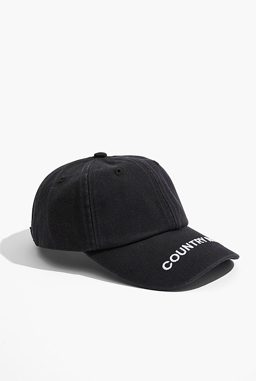 Washed Black CR Modern Logo Cap - Hats, Scarves & Gloves | Country Road