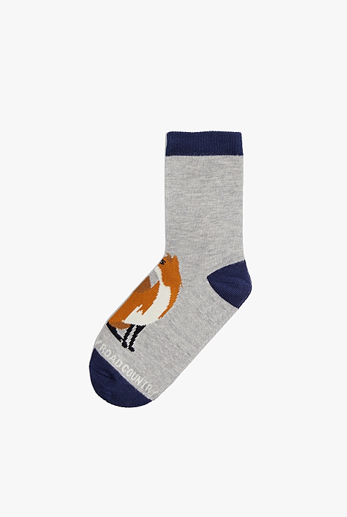 Light Grey Marle Fox Sock - Accessories | Country Road