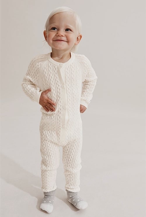 Marshmallow Cable Knit Jumpsuit - Jumpsuits & Bodysuits | Country Road