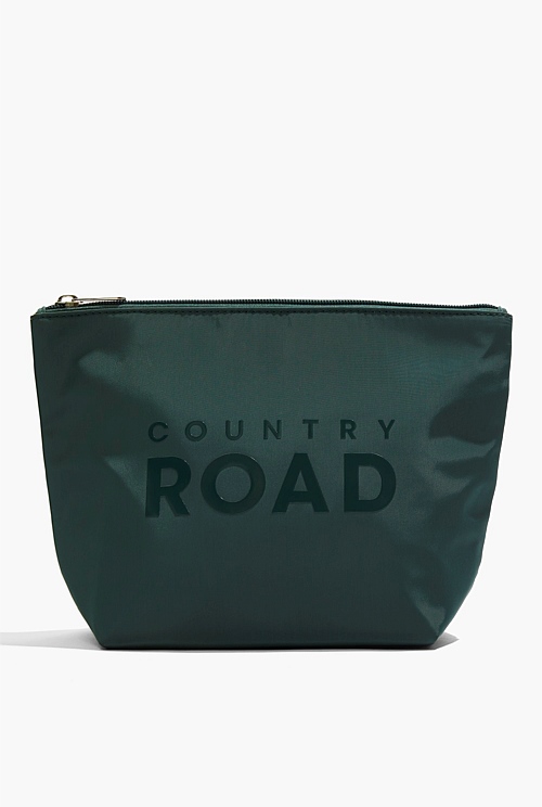 Bottle Green Modern Cosmetic Bag - Bags | Country Road