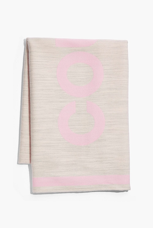 Sugar Pink Branded Wool Scarf - Hats, Scarves & Gloves | Country Road