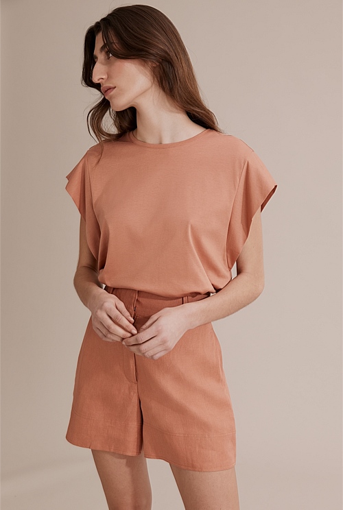 Beach Mercerised Extended T-Shirt - T-Shirts & Tops | Country Road