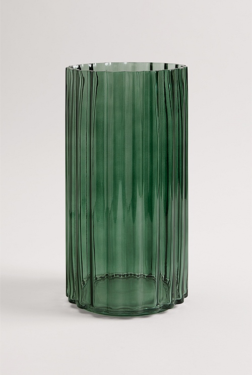 Forest Green Preston Glass Large Vase - Vases | Country Road
