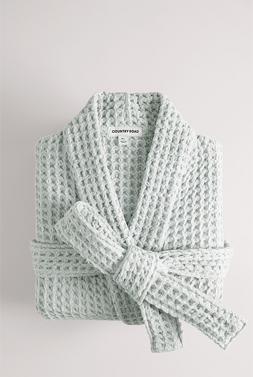 Pale Lake Conran Australian Cotton Waffle Bath Robe - Sleepwear ...