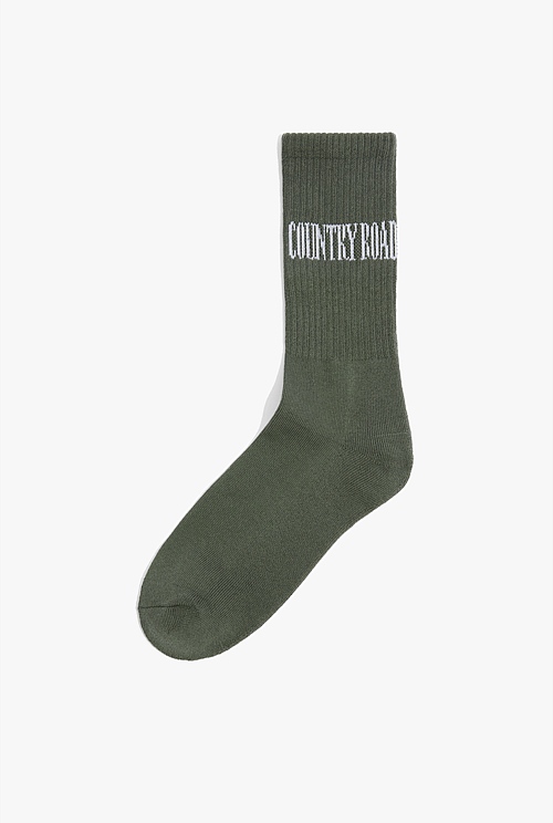 Fern Green Heritage Sock - Socks | Country Road