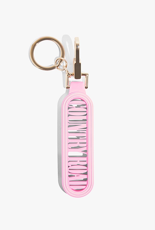 Vibrant Pink Branded Keyring - Cosmetic & Travel Bags | Country Road