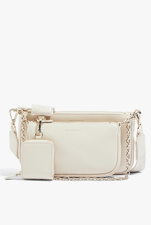 Oyster Double Pouch Crossbody Bag - Bags | Country Road