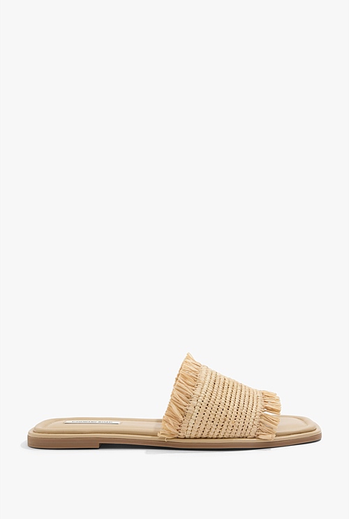 Natural Jane Woven Slide - Sandals & Thongs | Country Road